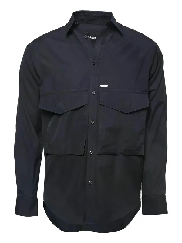Dsquared2 Flap-pocket Cotton Shirt - Black