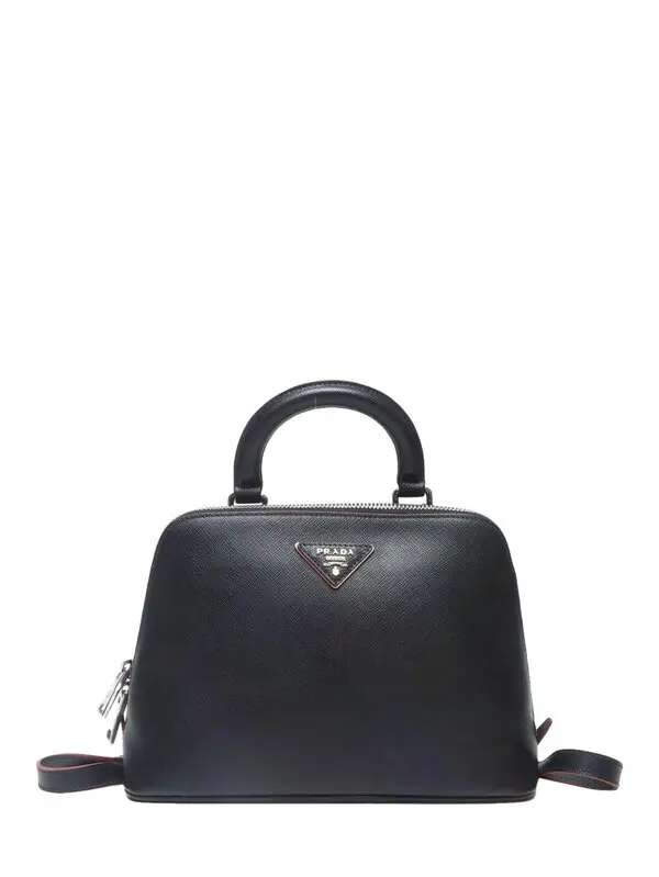 Prada 2016-2024 Saffiano Leather Shoulder Bag - Black