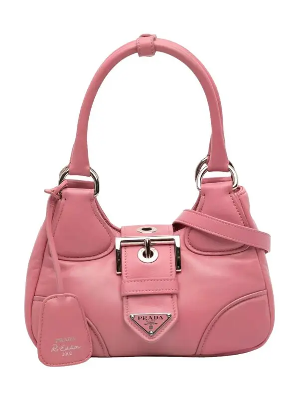 Prada Re-edition 2002 Nappa Leather Moon Satchel - Pink