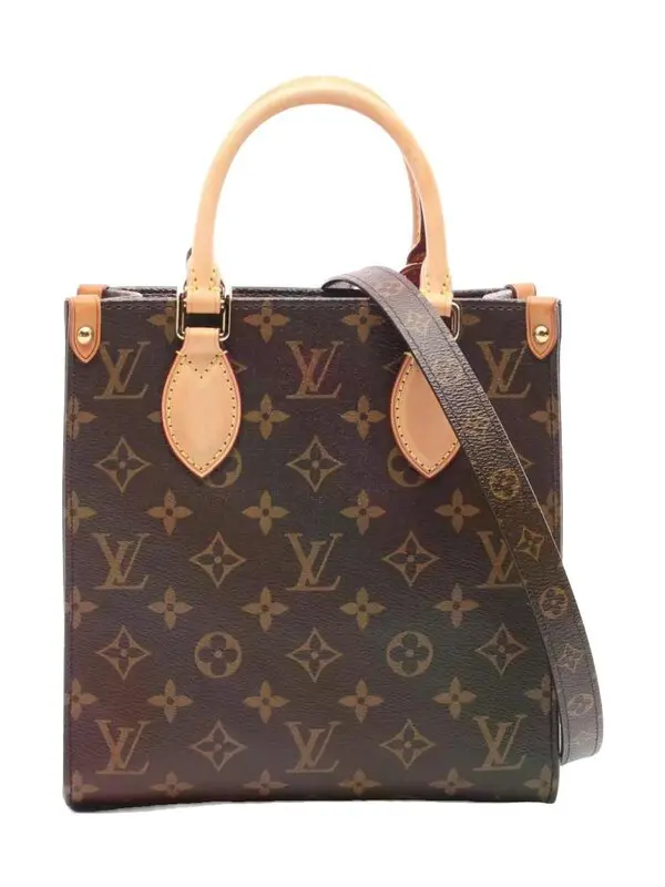 LOUIS VUITTON Sac Plat Bb Tote Bag - Brown