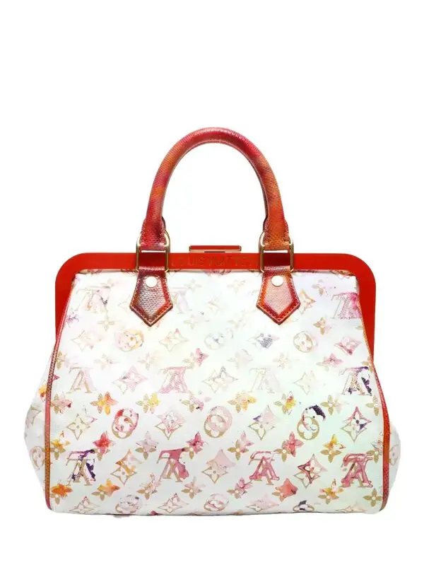 LOUIS VUITTON X Richard Prince 2006 Speedy 30 Monogram Watercolor Handbag - White