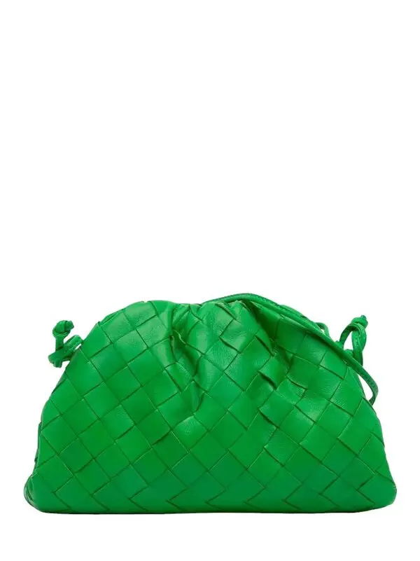 Bottega Veneta Nappa Intrecciato Mini Pouch Crossbody Bag - Green