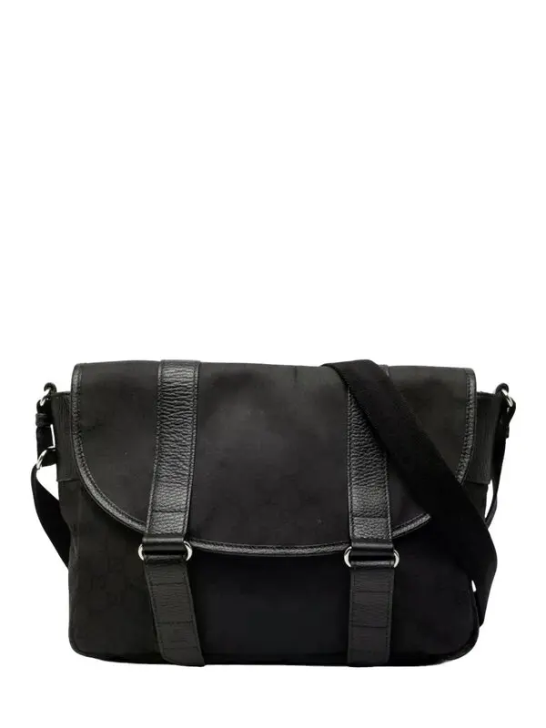 Gucci Gg Nylon Messenger Bag - Black