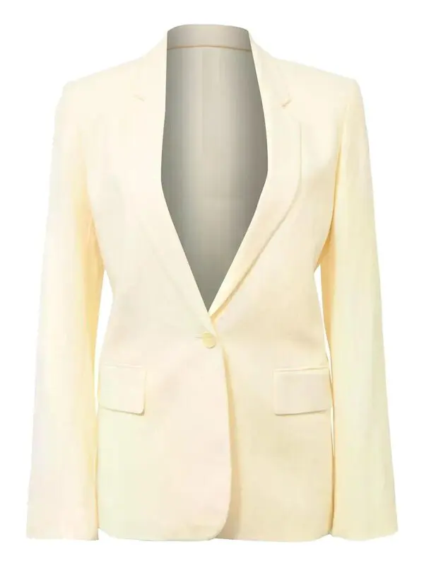 Theory Single-breasted Wool Blazer - Neutrals