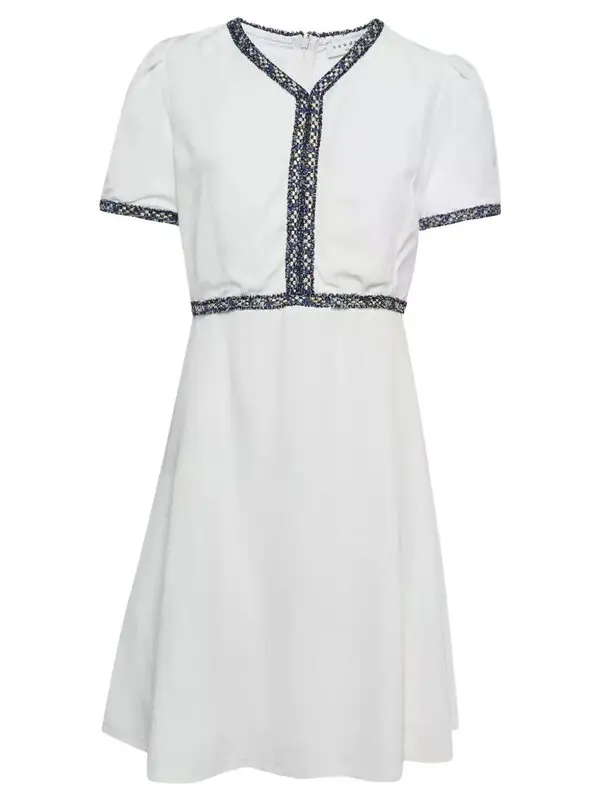 Sandro Embroidered-trim Dress - White