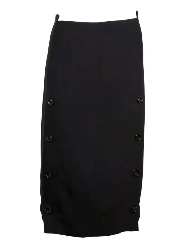 JOSEPH Buttoned Midi Skirt - Black