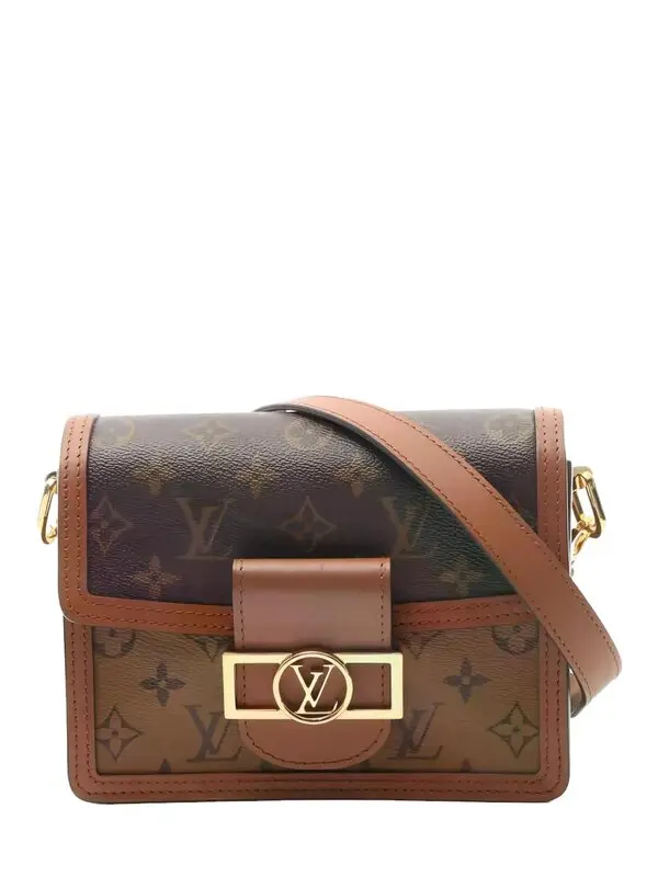 LOUIS VUITTON 2021 Mini Dauphine Monogram Shoulder Bag - Brown