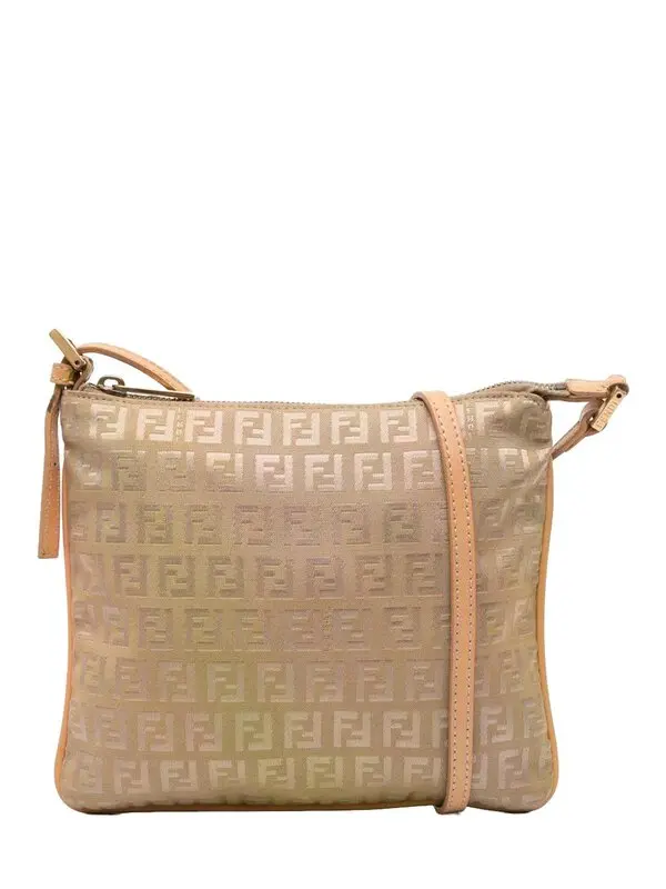 Fendi Zucchino Canvas Crossbody Bag - Brown