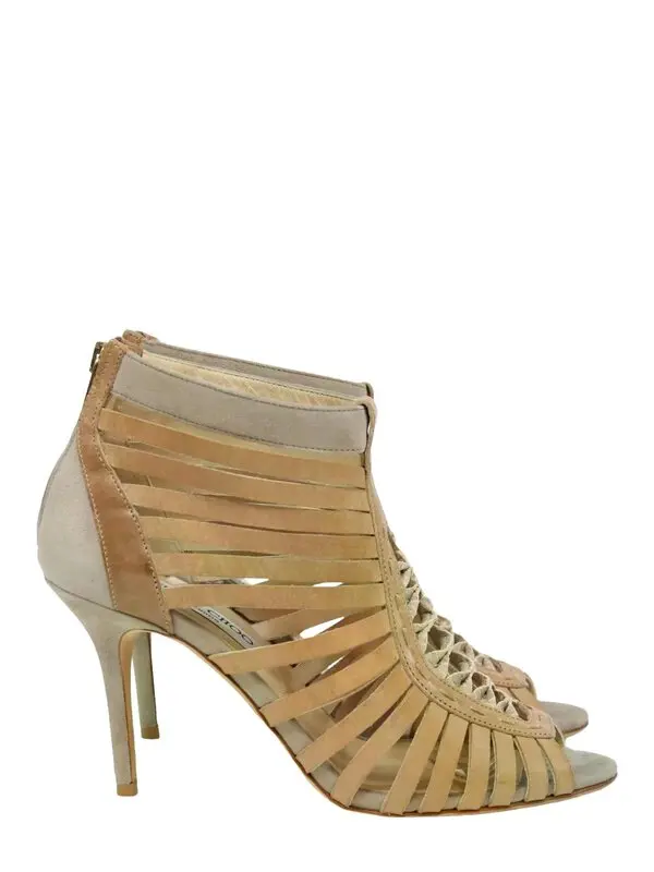 JIMMY CHOO 90mm Gladiator Multi-strap Sandals - Brown