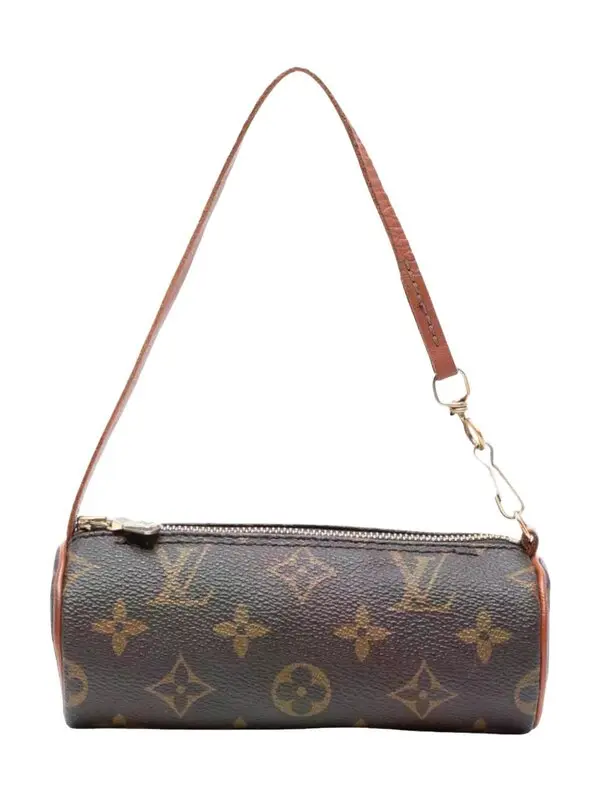 LOUIS VUITTON Monogram Papillon Pochette Handbag - Brown