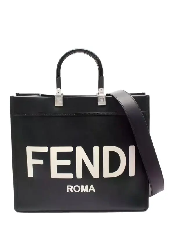 Fendi 2010s Medium Sunshine Tote Bag - Black