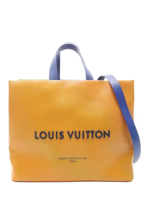 LOUIS VUITTON Saffron Mm Leather Tote Bag - Orange