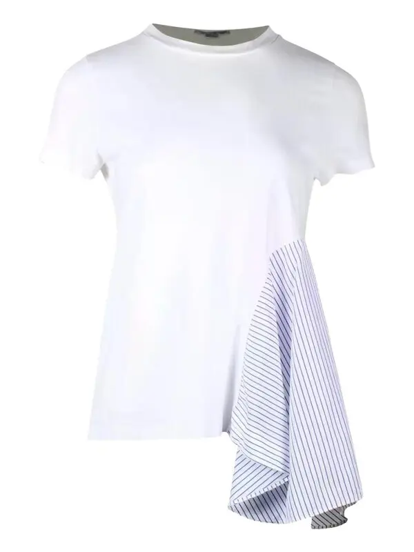 Stella McCartney Stripe-panel Cotton T-shirt - White