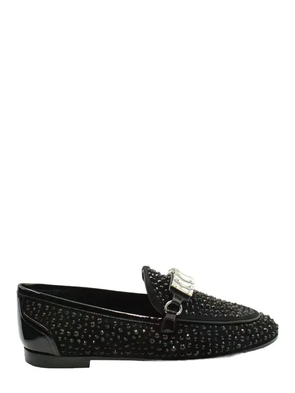 GIUSEPPE ZANOTTI Crystal-embellished Loafers - Black