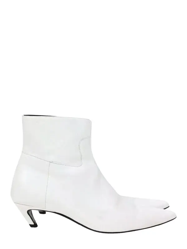 Balenciaga 40mm Slanted-heel Ankle Boots - White