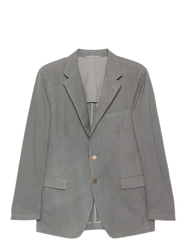 Prada 2000s Striped Blazer - Grey