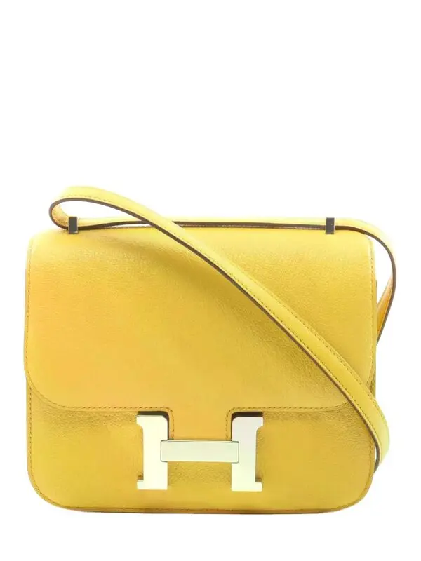 Hermès 2023 Mini Constance 3 Shoulder Bag - Yellow