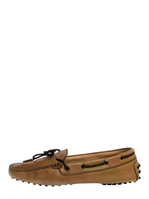 TOD'S Leather Boat Shoes - Brown
