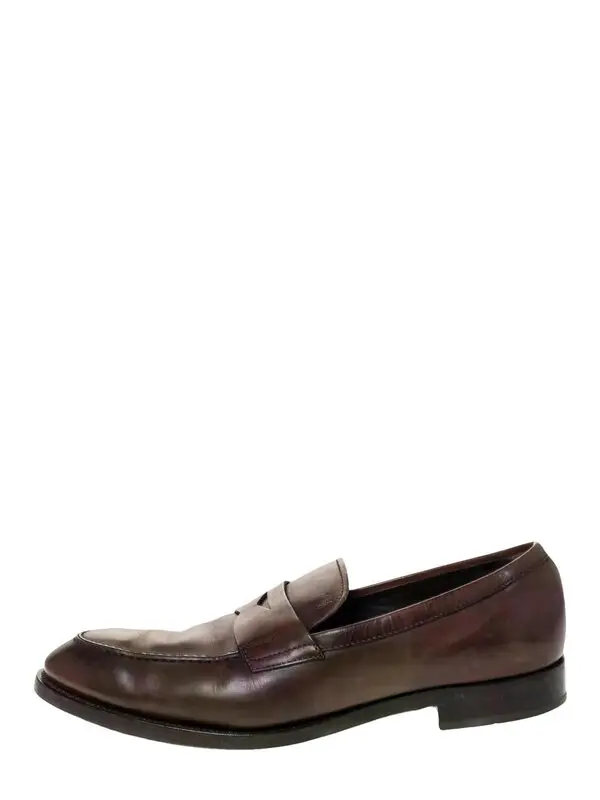TOD'S Vintage Leather Penny Loafers - Brown