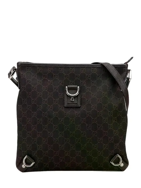 Gucci Gg Denim Abbey D-ring Crossbody Bag - Brown