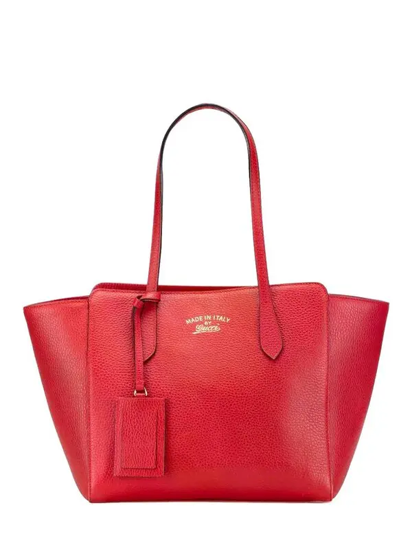 Gucci Calfskin Swing Tote Bag - Red
