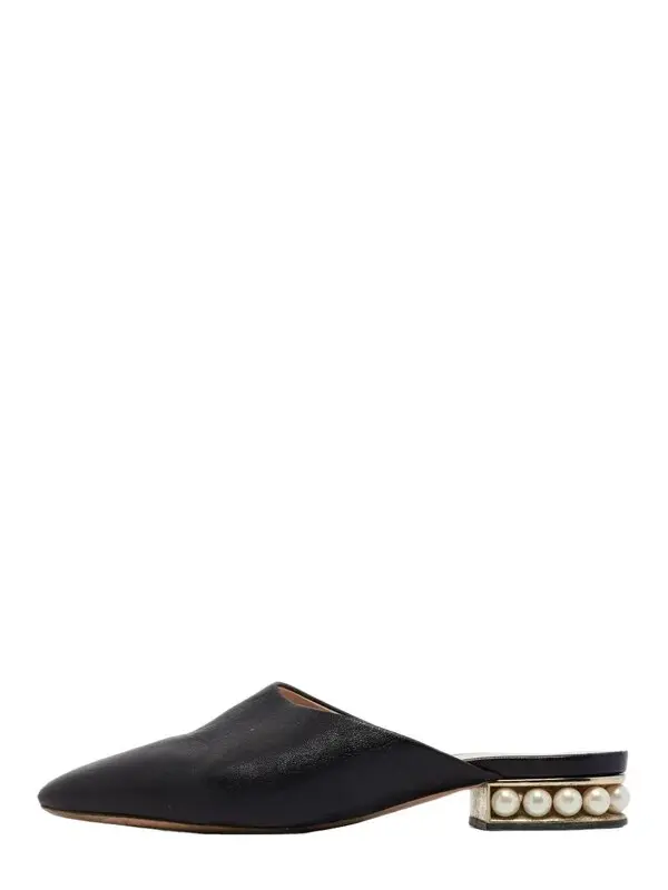 NICHOLAS KIRKWOOD Casati Pearl-embellished Slip-on Mules - Black