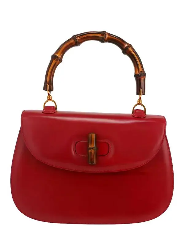 Gucci Bamboo Handle Handbag - Red