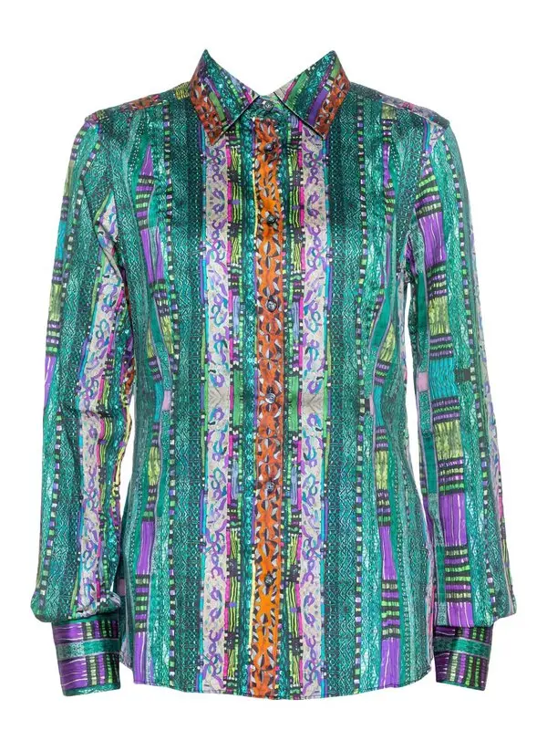 Etro Abstract-print Shirt - Green