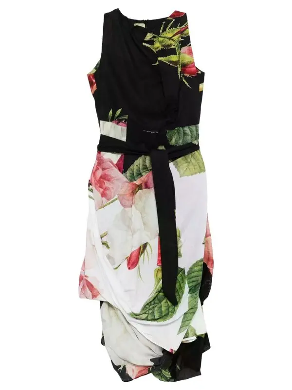 VIVIENNE WESTWOOD Floral-print Asymmetric Dress - Black