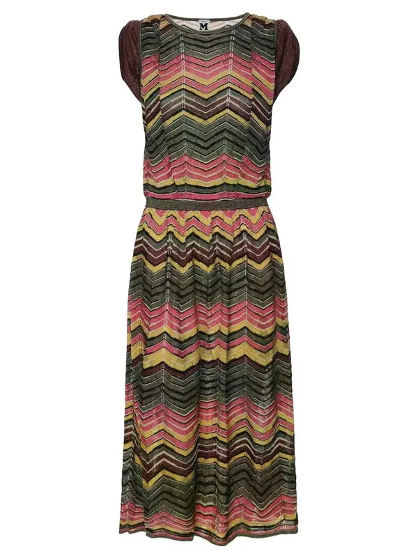 Missoni Chevron-knit Dress - Brown