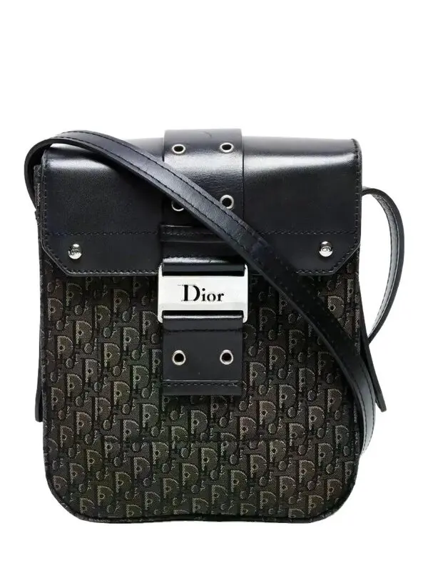 Dior Pre-owned Trotter Shoulder Bag - Black