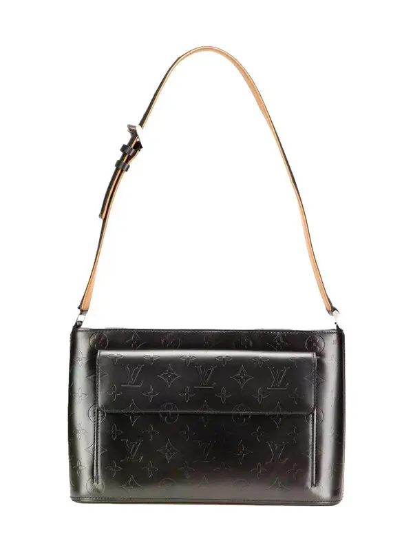 LOUIS VUITTON Monogram Mat Alston Shoulder Bag - Grey