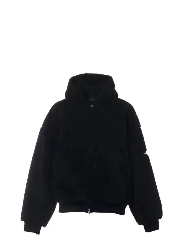 Balenciaga Faux-fur Hoodie - Black