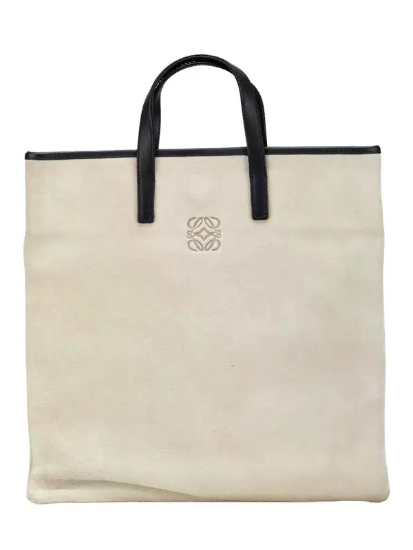 Loewe Anagram Suede Tote Bag - Brown