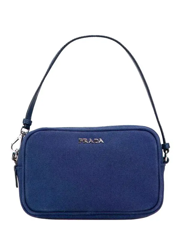 Prada Canapa Canvas Pouch - Blue