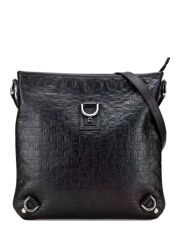 Gucci Embossed Leather Horsebit Abbey D-ring Crossbody Bag - Black