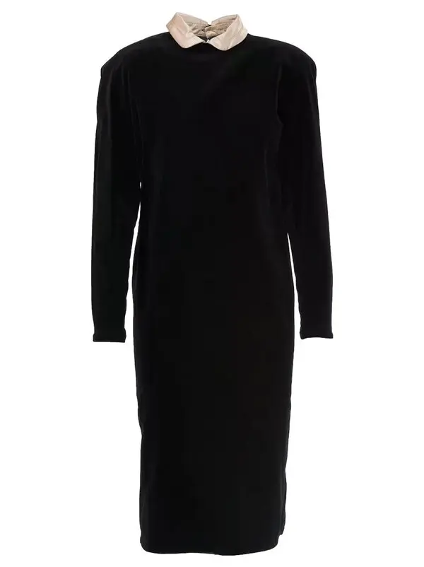 Versace Velvet Midi Dress - Black