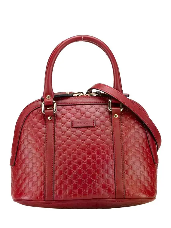 Gucci Mini Microissima Dome Satchel - Red