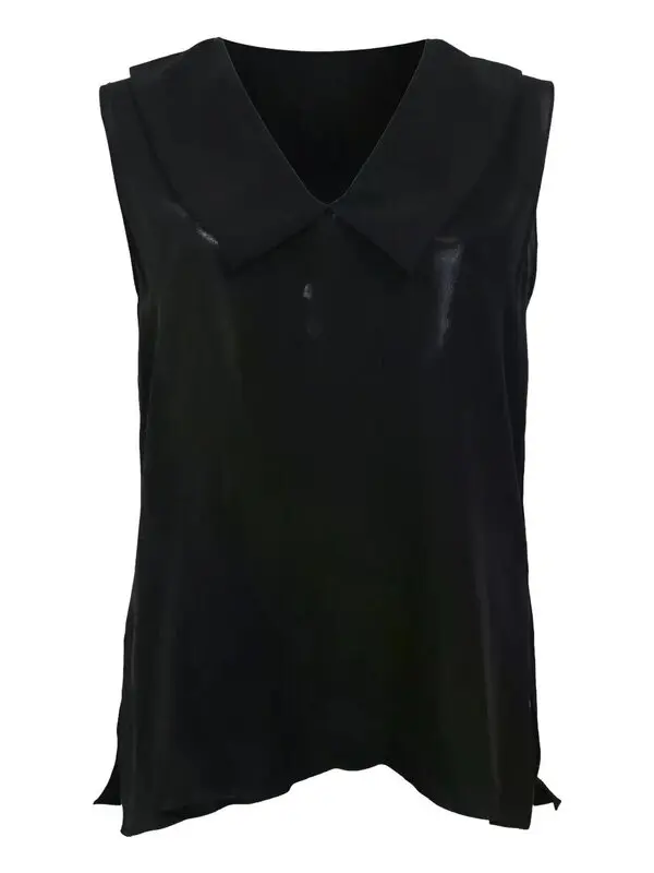 Theory Sleeveless V-neck Blouse - Black