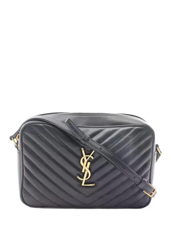 Saint Laurent Lou Quilted Shoulder Bag - Black