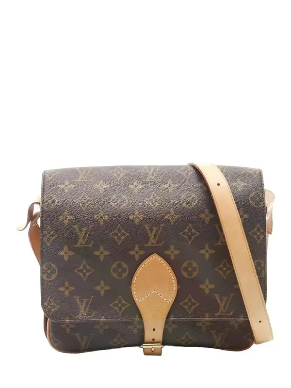 LOUIS VUITTON 2001 Cartouchiere Gm Monogram Satchel Bag - Brown
