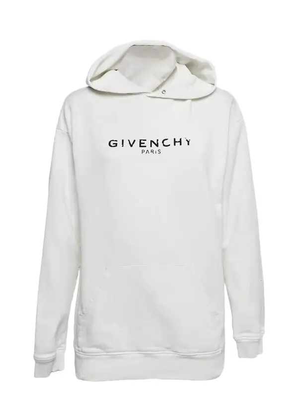 Givenchy Cotton Knit Logo Hoodie - White