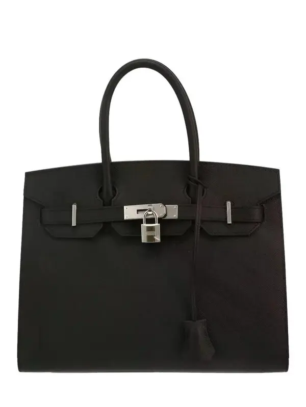 Hermès Padlock Detail Structured Handbag - Black