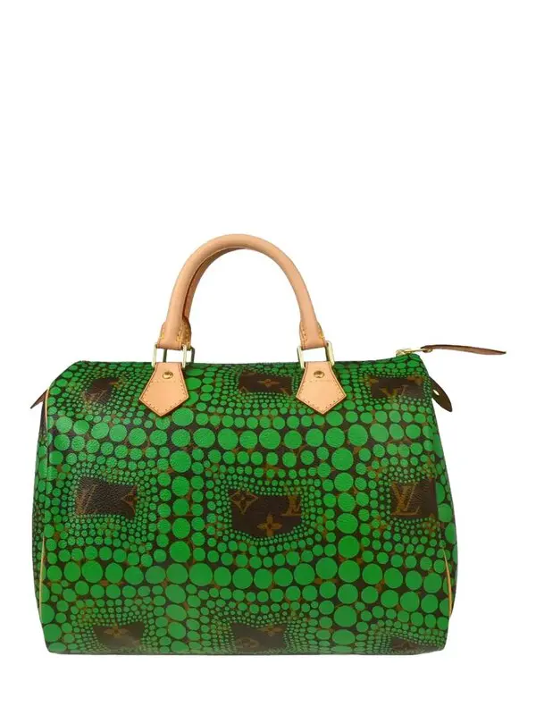 LOUIS VUITTON X Yayoi Kusama Speedy 30 Tote Bag - Green