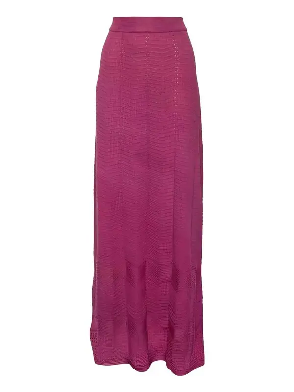 Missoni Chevron-knit Skirt - Purple