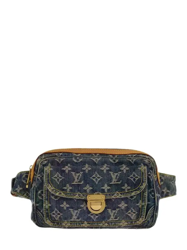LOUIS VUITTON 2007 Monogram Denim Belt Bag - Blue