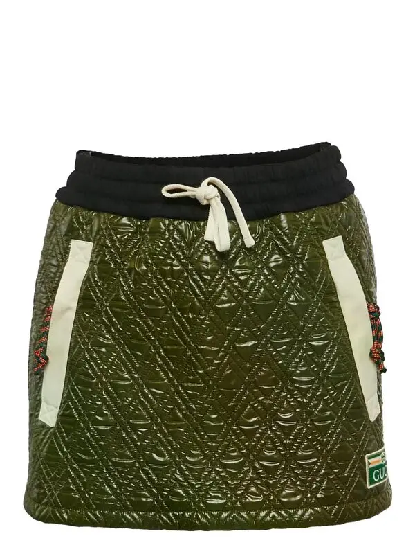 Gucci 2024 Quilted Mini Skirt - Green
