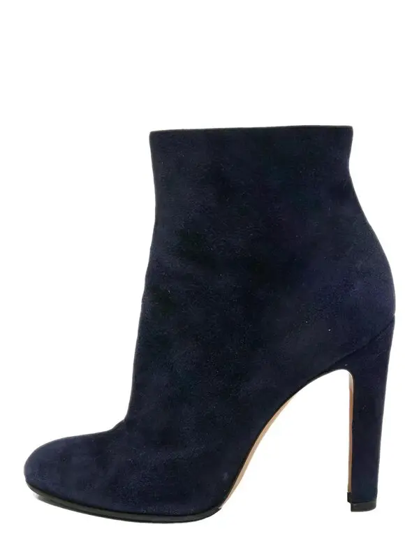 GIANVITO ROSSI 105mm Suede Ankle Boots - Blue