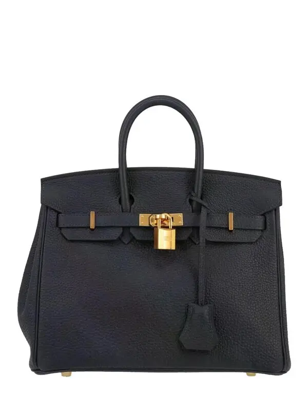 Hermès Birkin 25 Togo Leather Tote Bag - Blue