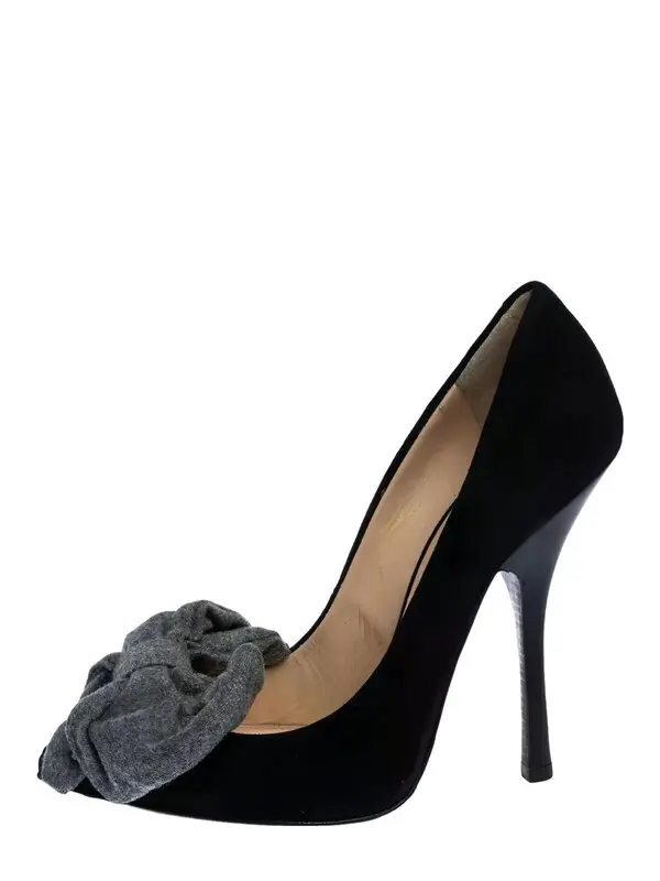 GIUSEPPE ZANOTTI 120mm Pointed-toe Bow-detailed Pumps - Black